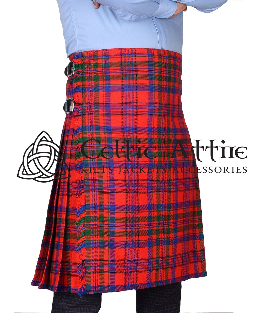 Murray of Tulloch Tartan 8 Yard Scottish Kilt for Men - 16 Oz - Custom ...