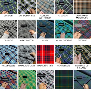 Scottish Tartan Fabric - Running Yards - 16 Oz Weight 54 Inches Width ...
