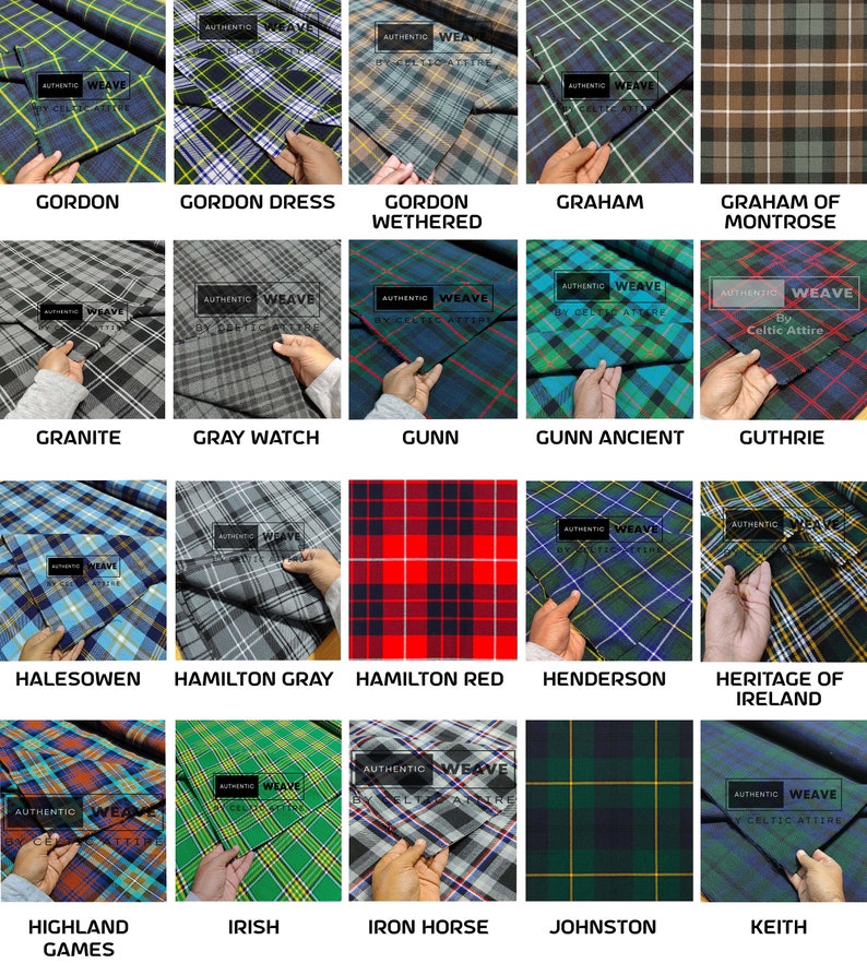 Scottish Tartan Fabric - Running Yards - 16 Oz Weight 54 Inches Width ...