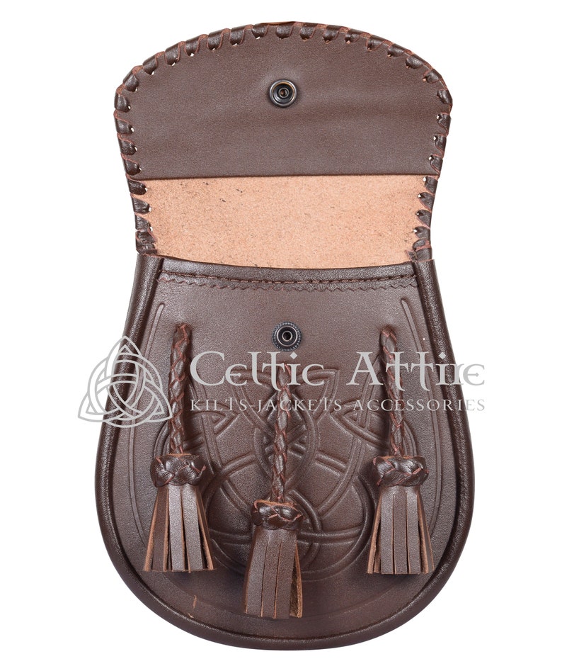 Premium Handmade Brown Leather Scottish Kilt Sporran - Etsy
