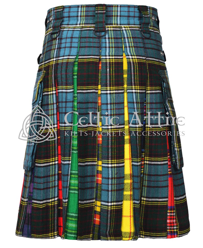 Scottish Multi Tartan Fun Kilt - Hybrid Utility Unisex Kilt - Worst ...