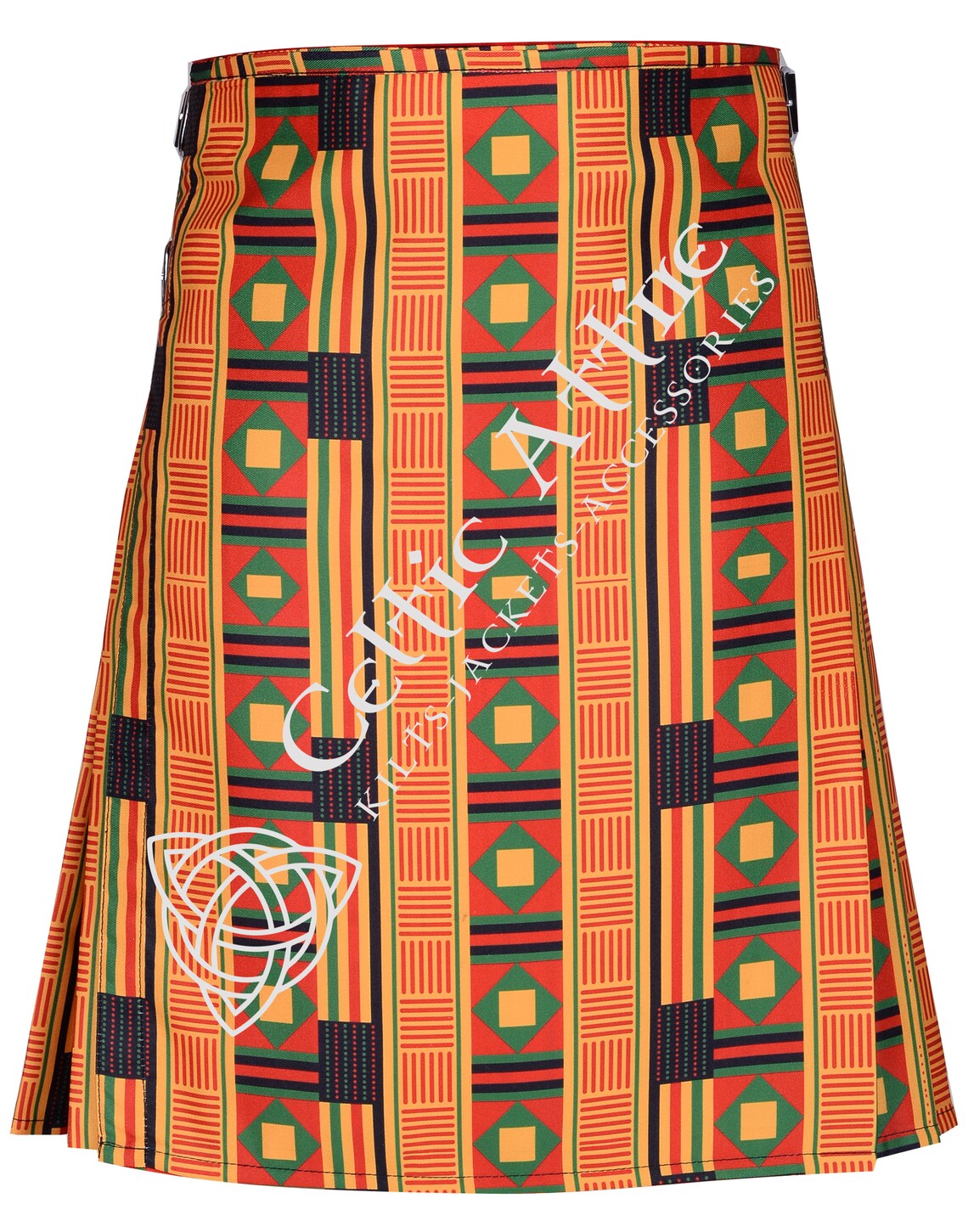 African Pride Kilt - Black Pride Kilt - African Kente Fabric Scottish 8 ...