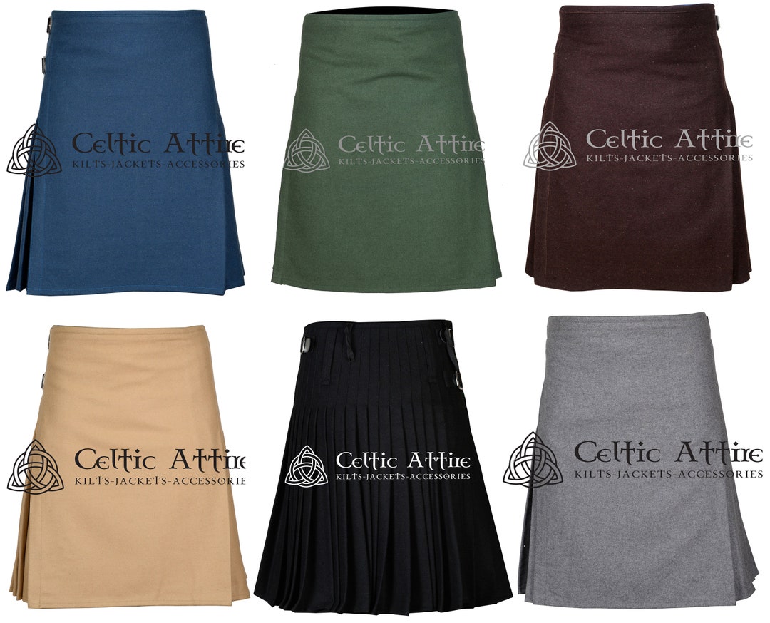 Premium Handmade Scottish Wool 8 Yard Kilt - Made to Order - 16 Oz ...