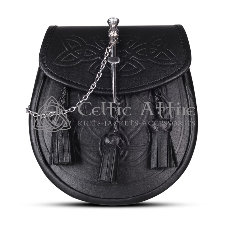 Scottish Kilt Sporran Handmade Premium Leather With - Etsy