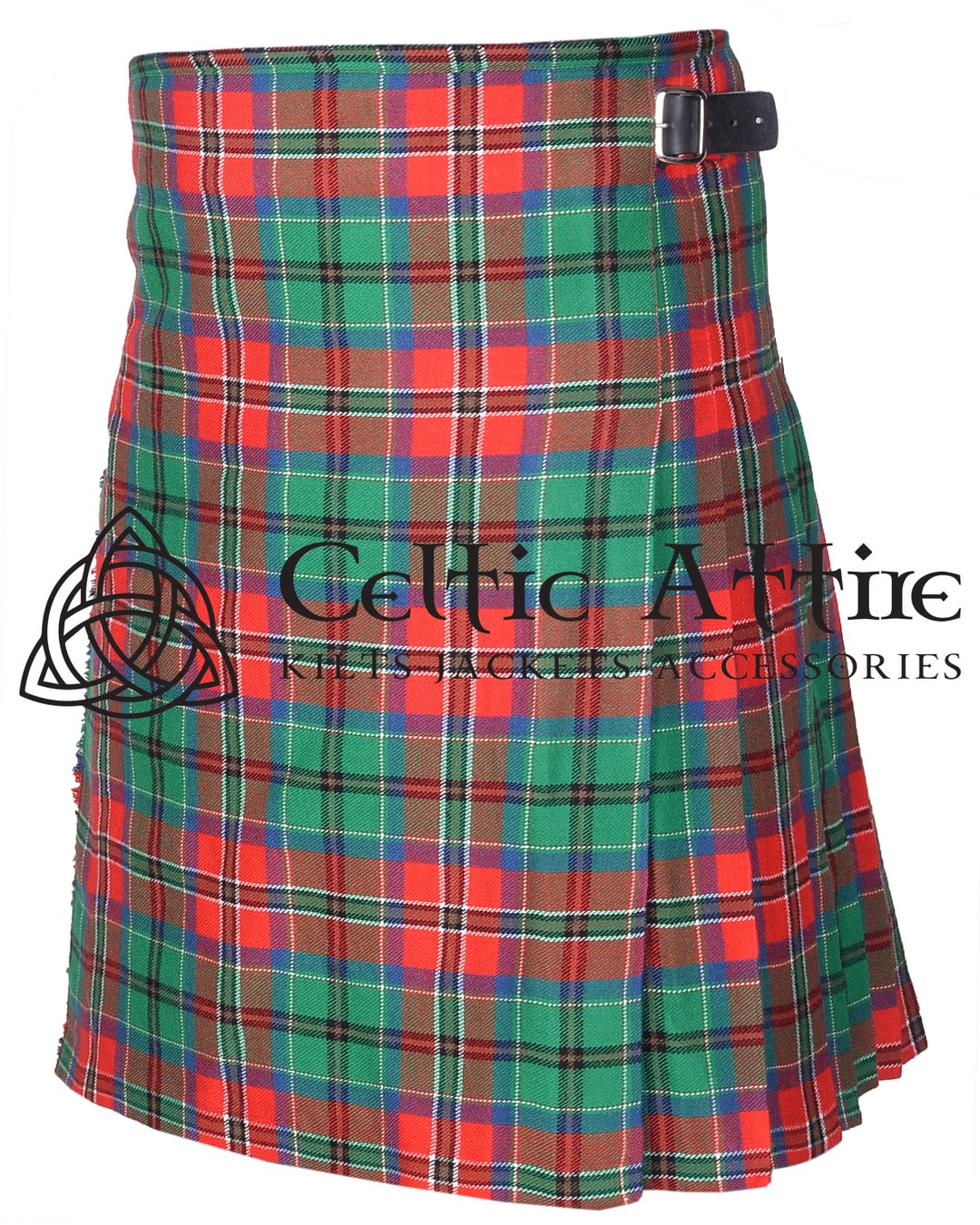 Mcculloch Tartan 8 Yard Kilt - Premium Handmade - Made to Order - Men's ...
