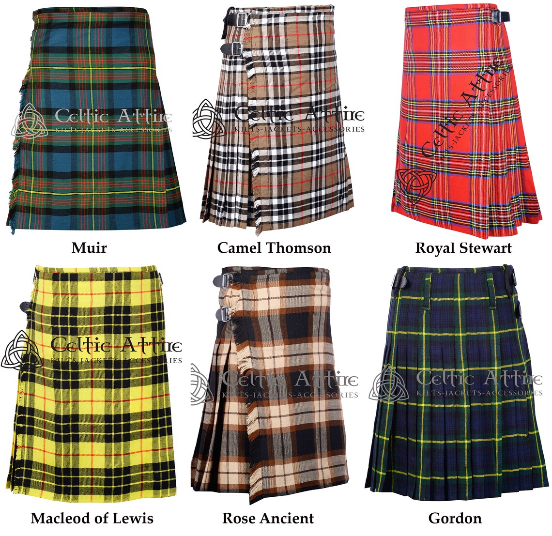 Scottish 8 Yard Tartan Kilt for Men - Made to Order - Highlander ...