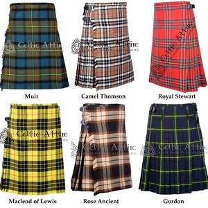 Scottish 8 Yard Tartan Kilt for Men - Made to Order - Highlander ...