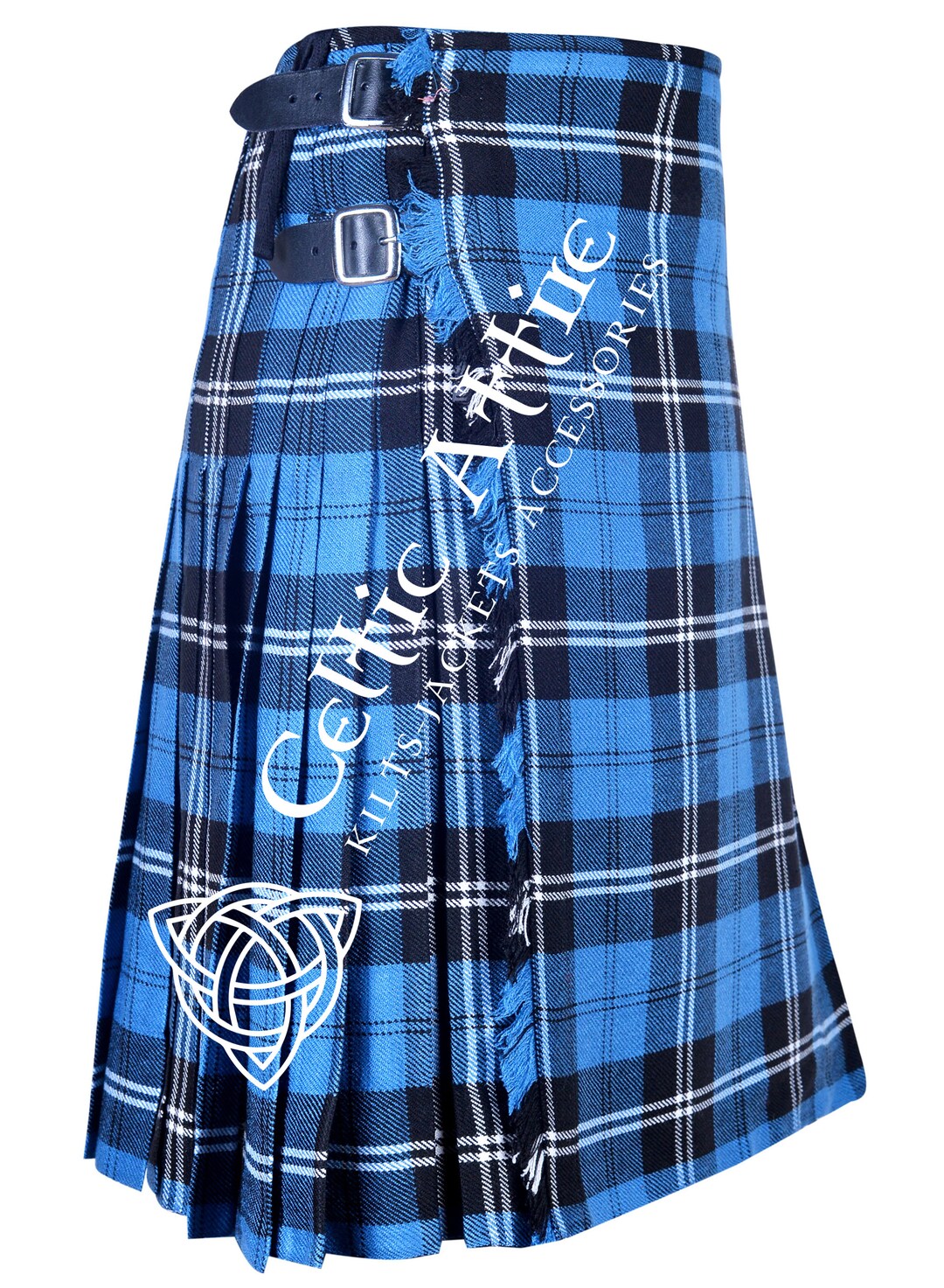 Ramsey Blue Hunting Tartan Scottish Lightweight Sport Kilt - Highland Games Kilt - 13 Oz Tartan ...