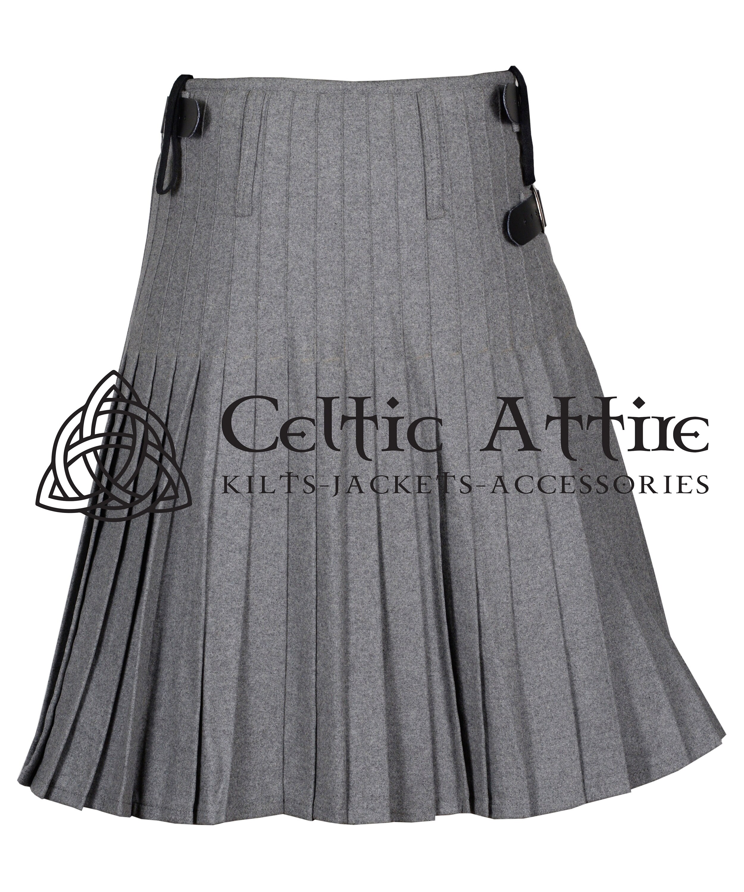 Premium Handmade Solid Wool 8 Yard Scottish Kilt for Men - Made to ...