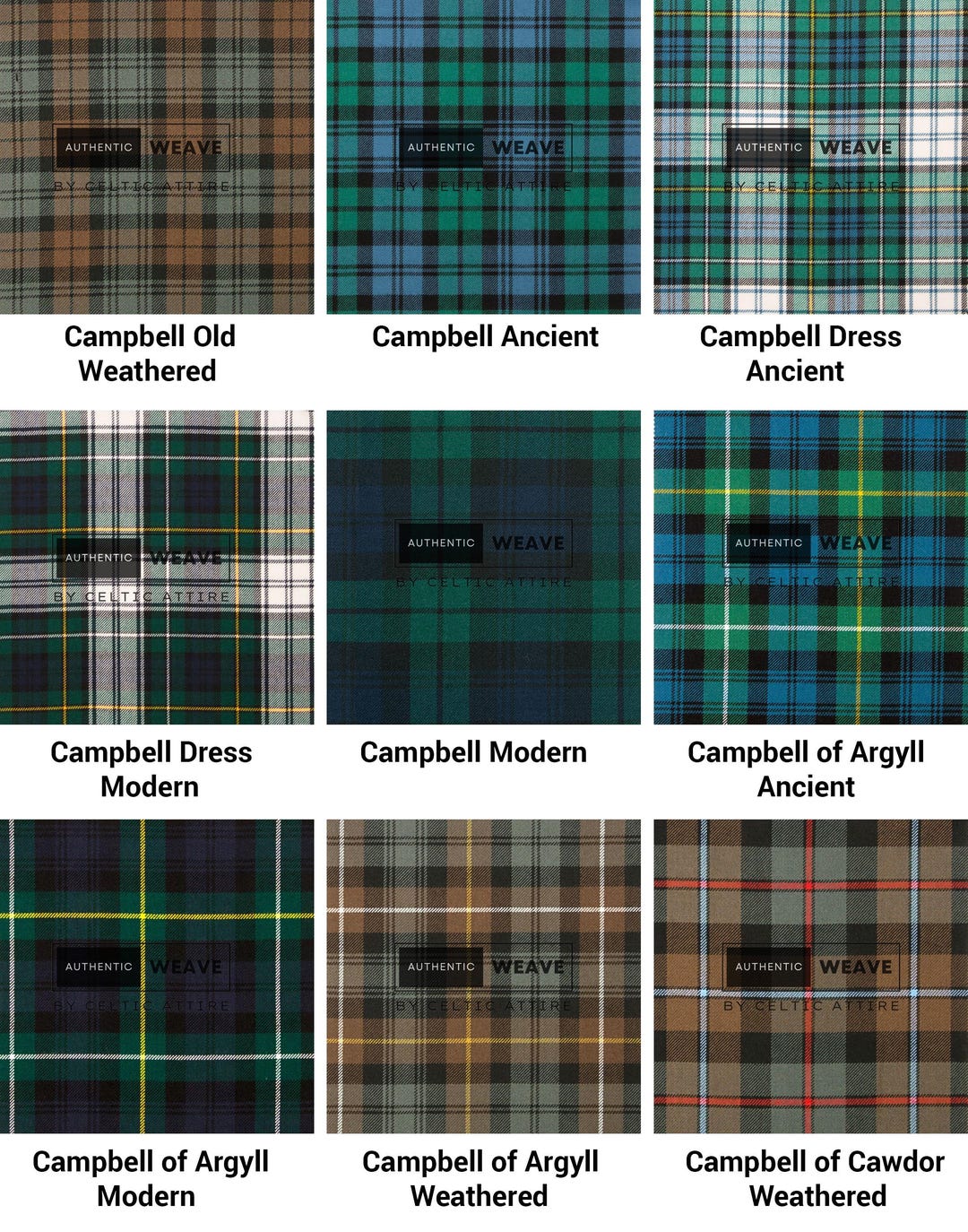 Clan Campbell Tartan Fabrics - 16 Oz Acrylic Scottish Tartan - Machine ...