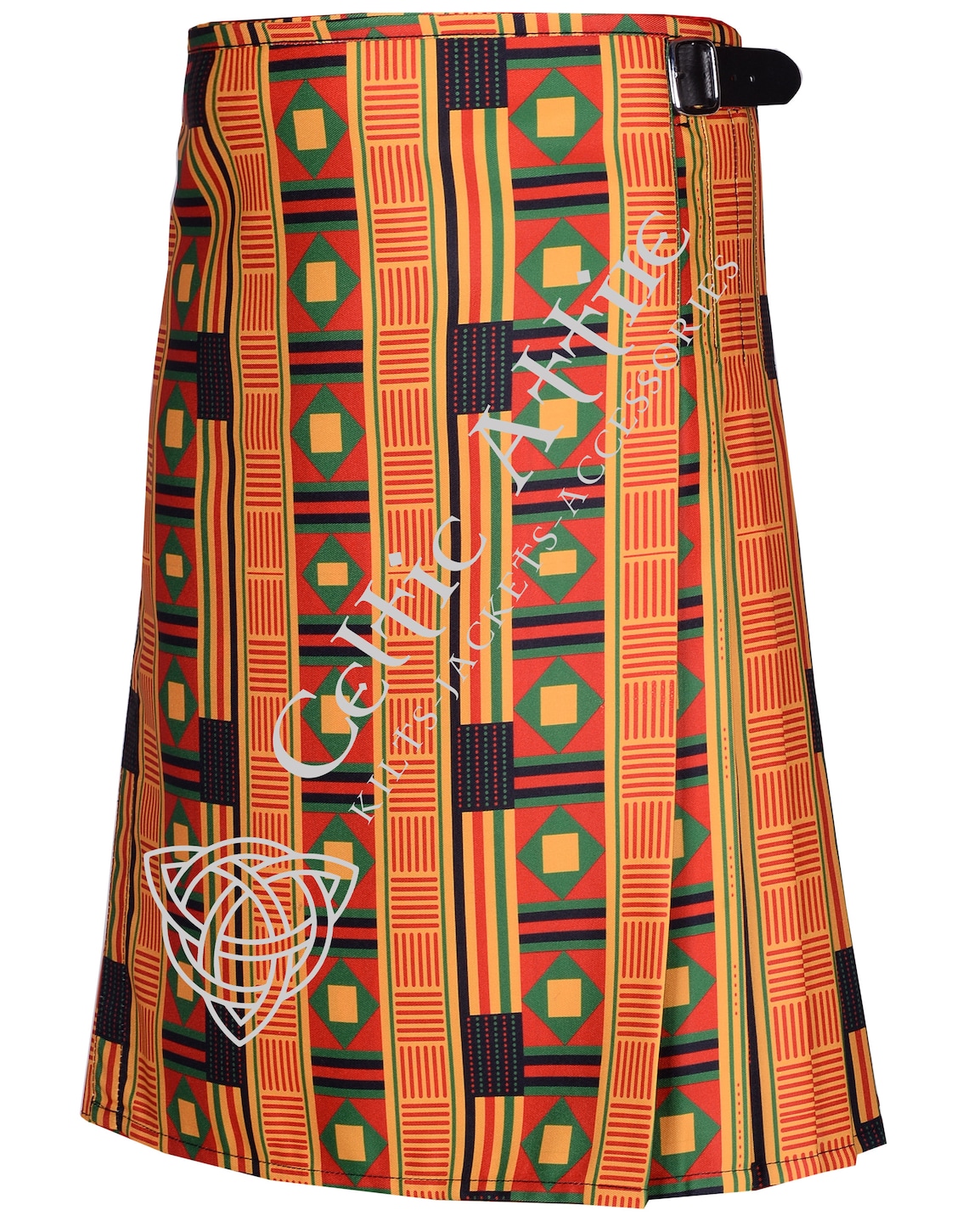African Pride Kilt - Black Pride Kilt - African Kente Fabric Scottish 8 ...