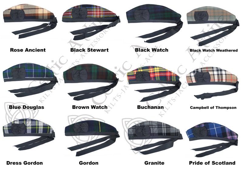 Scottish Glengarry Hat Highlander Military Bonnet Cap | Etsy