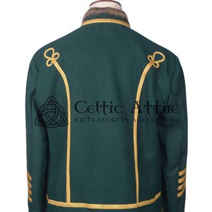 Black Wool Gold Braided Hussar Jacket - Military Uniform Style Tunic ...