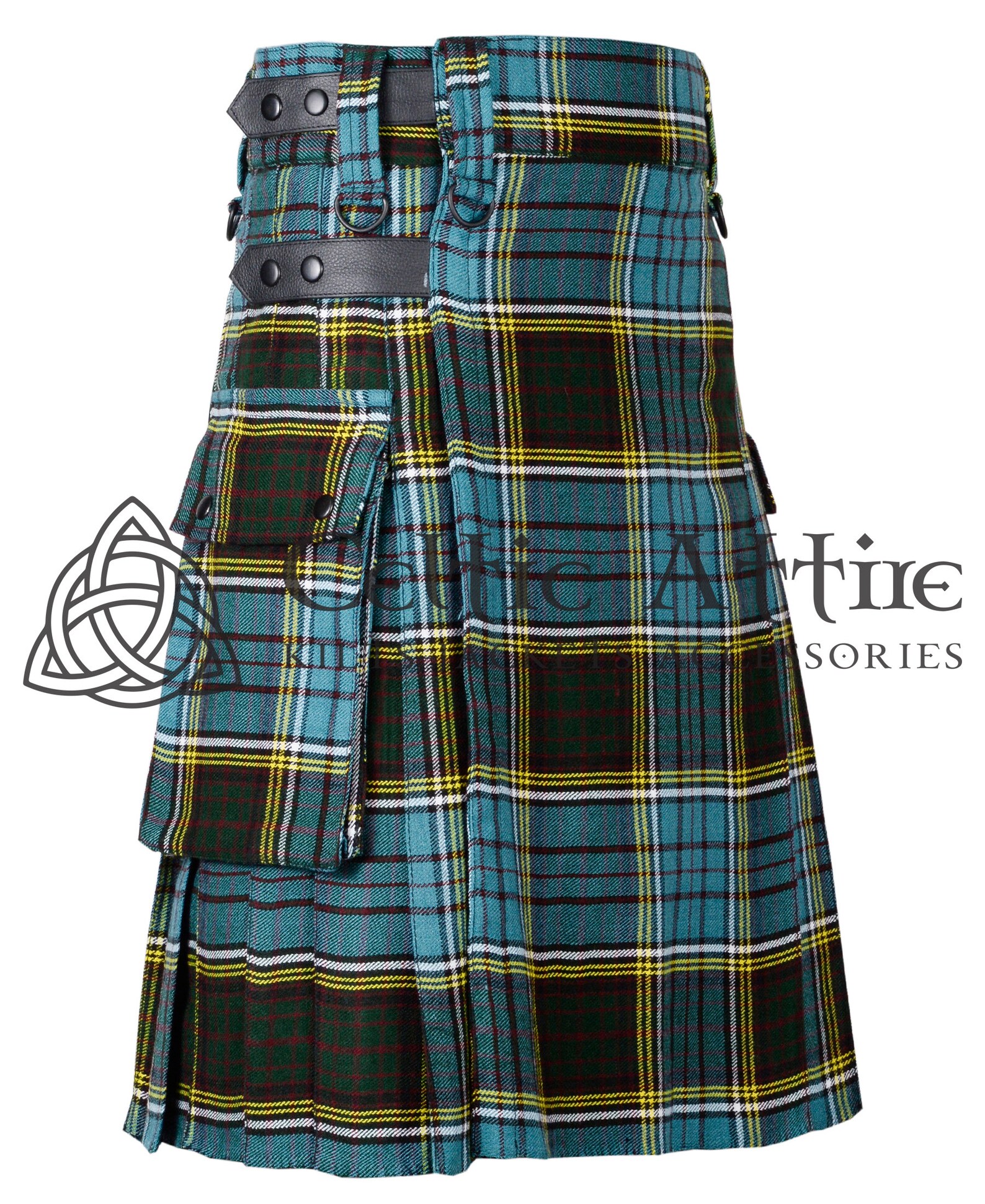 Men's Scottish Tartan Utility Modern Kilt With Pockets - Etsy