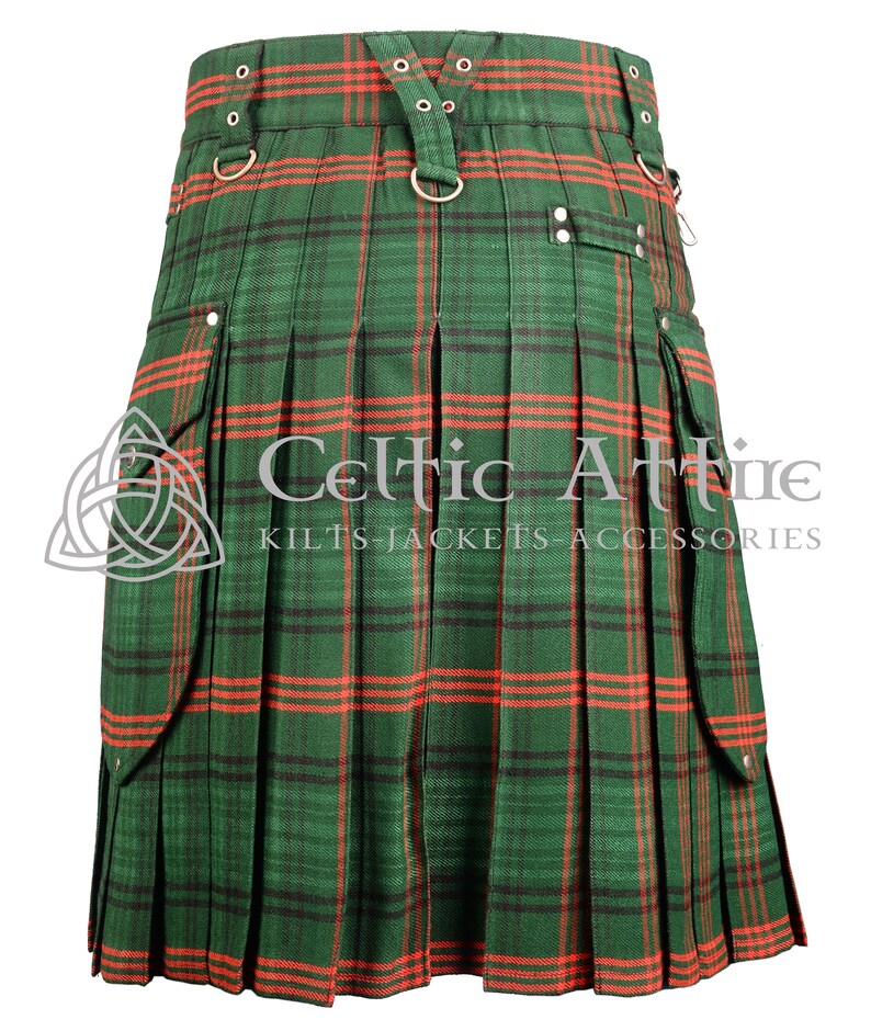 Made to Order Scottish Tartan UTILITY KILT - Cargo Pockets Kilt - Sport ...