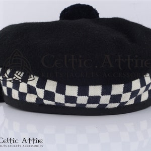 Premium - Made to Order - Scottish Balmoral Hat - Kilt Hat - With Diced ...