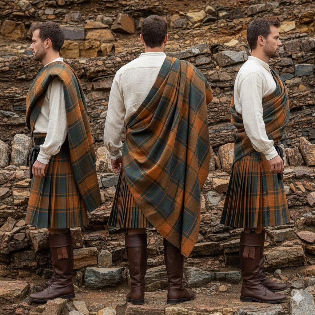 Scottish Tartan 6 Yards Great Kilt - Feileadh Mor Belted Plaid ...
