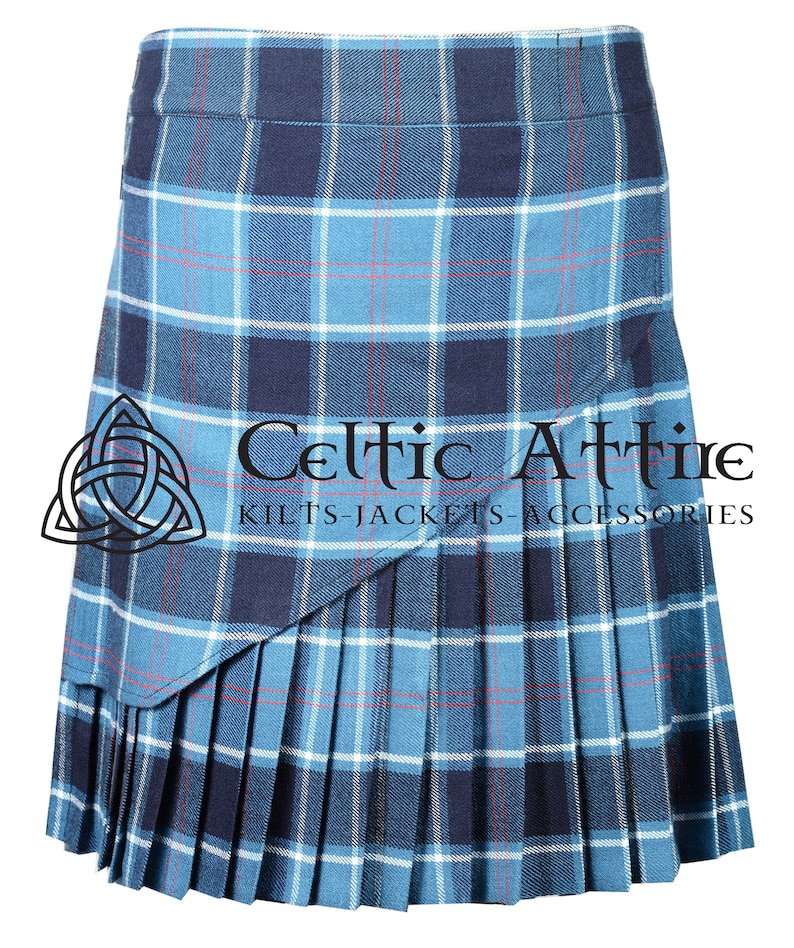 Scottish Tartan Knee Length Skirt - Classic Pleated Tartan Kilted Skirt ...
