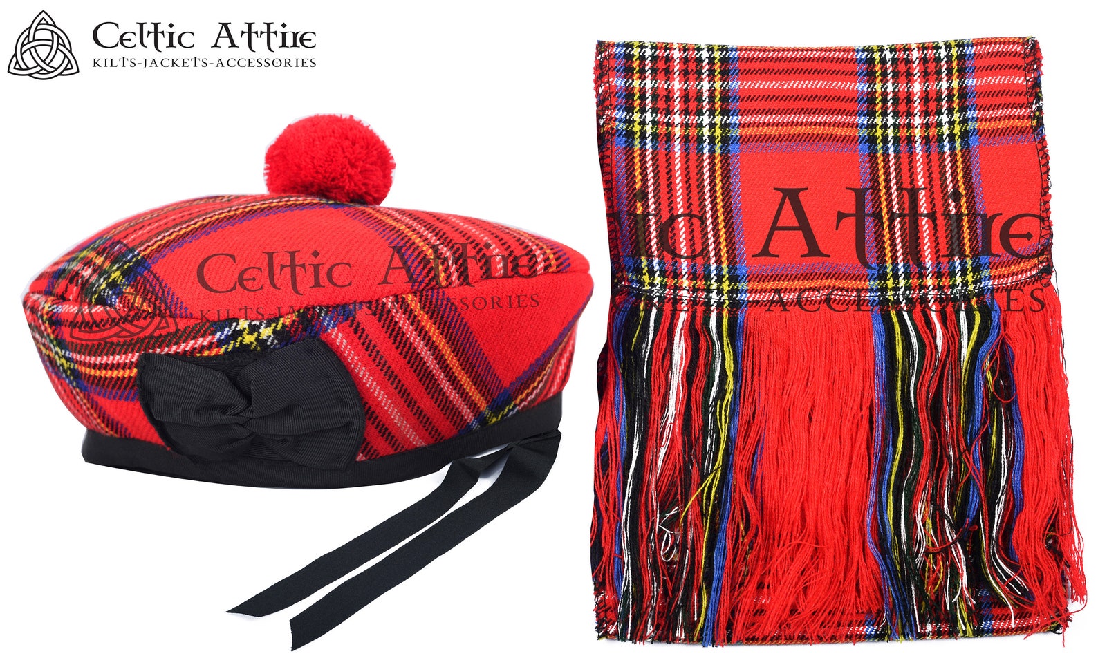 Scottish Military Piper Bonnet Hat Balmoral Kilt Cap With - Etsy