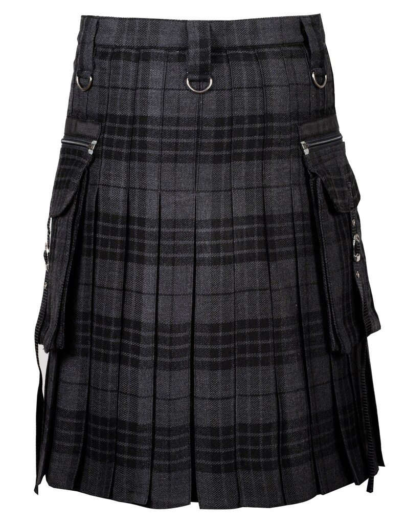 Gothic / Punk Rock Tartan Utility Kilt For Men Scottish | Etsy