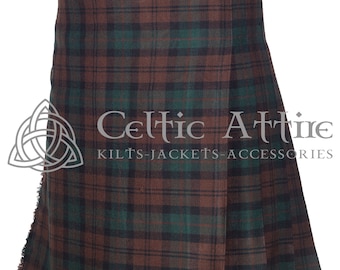 Brown Watch Tartan Scottish 8 Yard Traditional Highlander Kilt for Men 16 Oz Tartan Made to ...