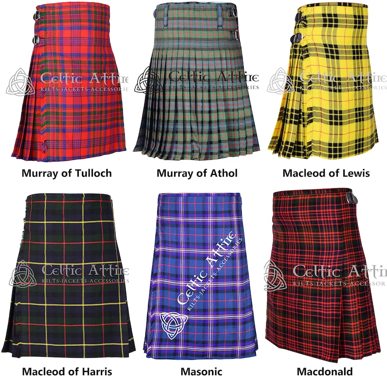 Scottish Tartan Lightweight Sport Kilt - Highland Games Kilt - 13 Oz ...