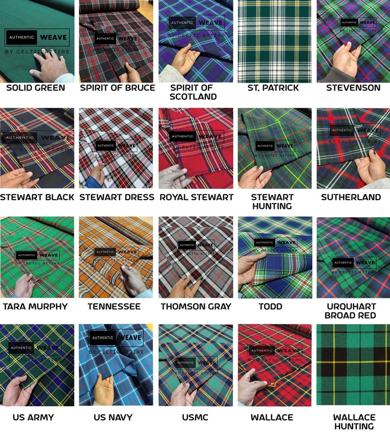 Scottish Tartan Fabric - Running Yards - 16 Oz Weight 54 Inches Width ...