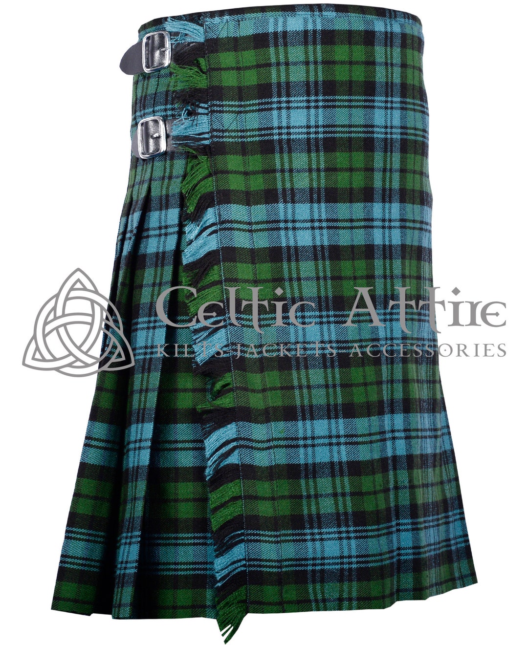 Campbell Ancient Tartan Kilt - 8 Yard Scottish Kilt for Men ...