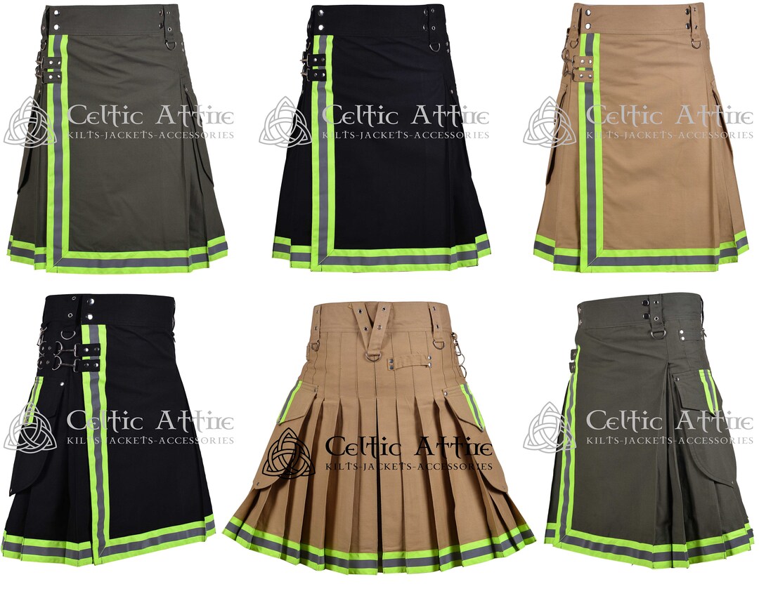 Firefighter Kilt - Scottish Utility Kilt - Fireman Kilt - Tactical ...