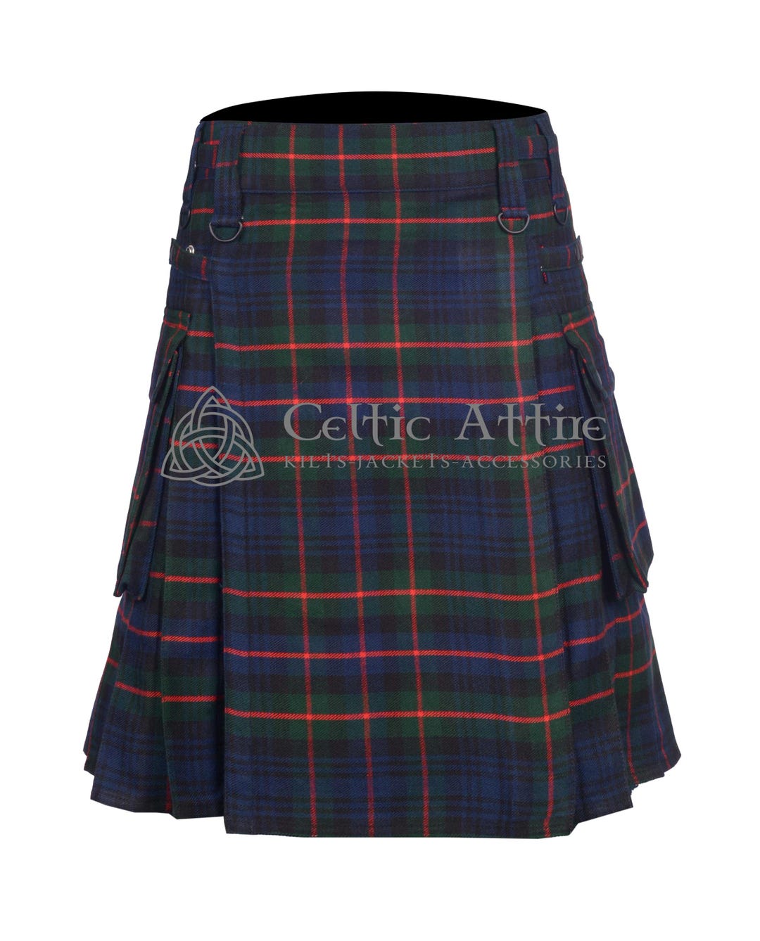 Murray of Athol Tartan Utility Kilt - Scottish Highlander 16 Oz Modern ...
