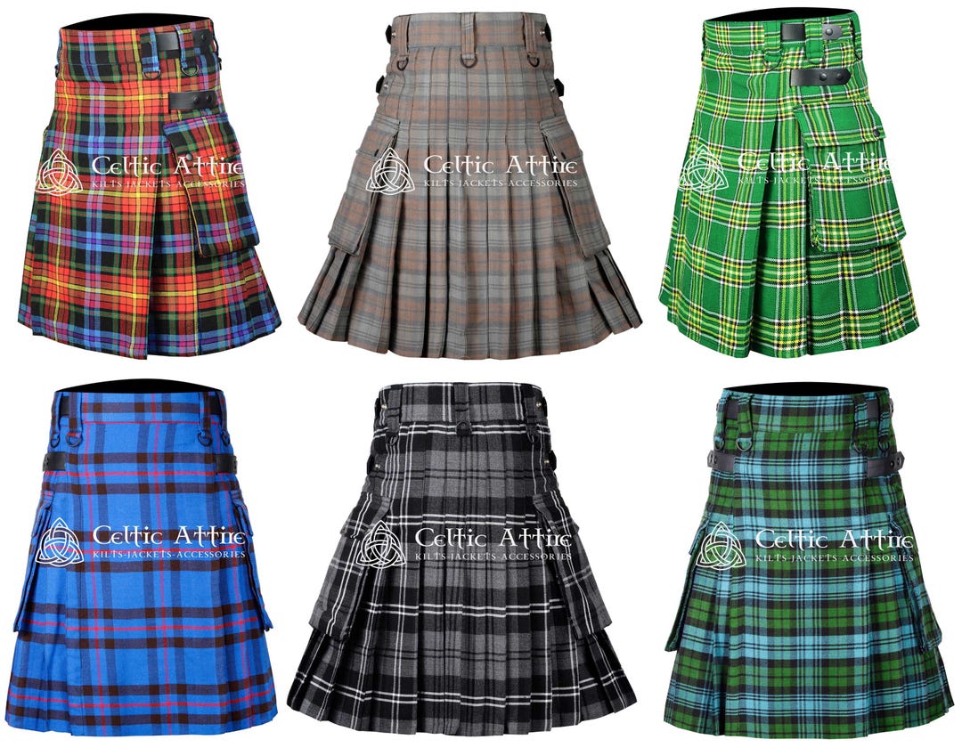 Scottish Kilt - Tartan Utility Kilt - Made to Order - Handmade ...