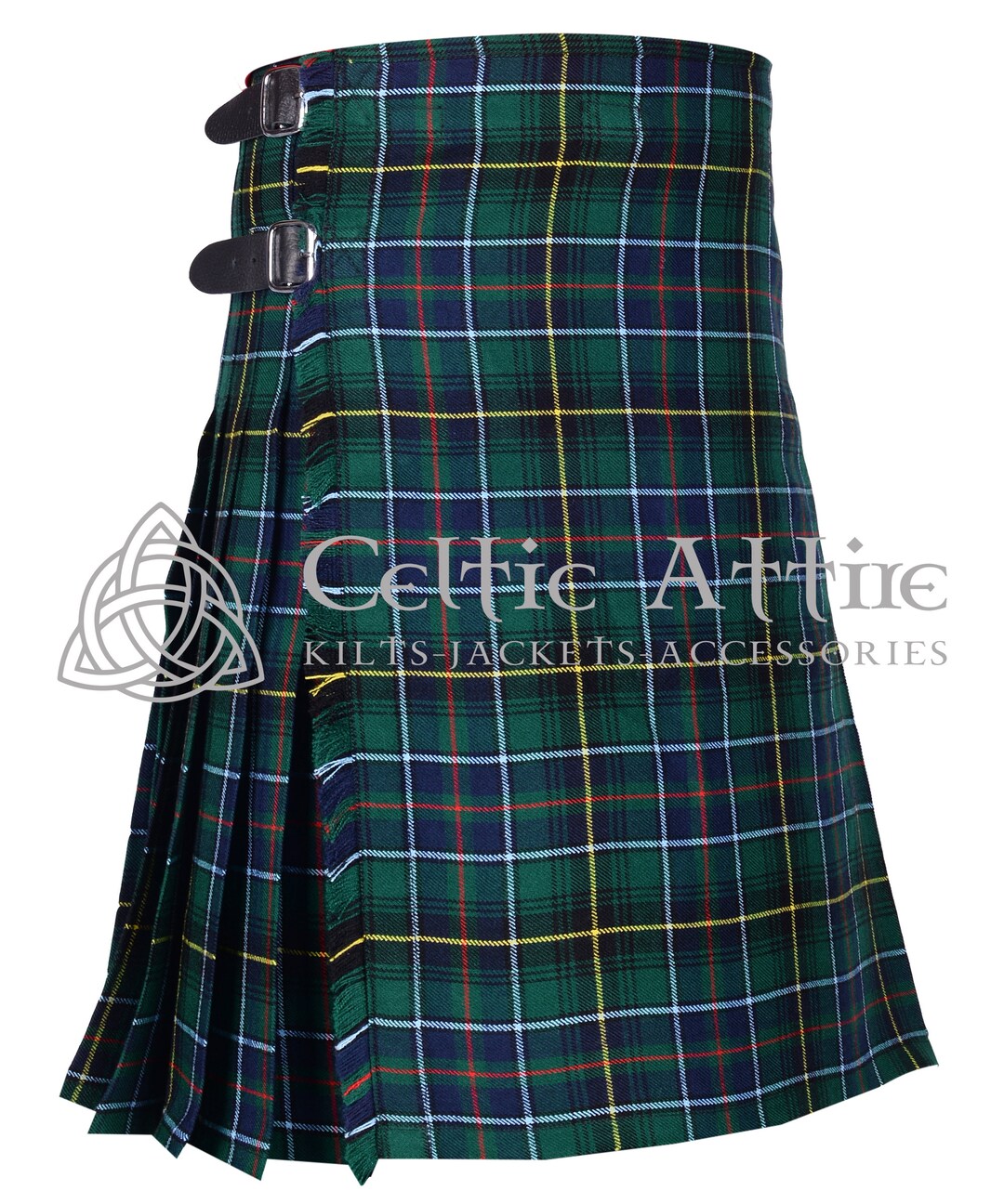 Macinnes Tartan Scottish 8 Yard Kilt - Highland Games Kilt - 13 Oz Tartan Kilts for Men - Made ...