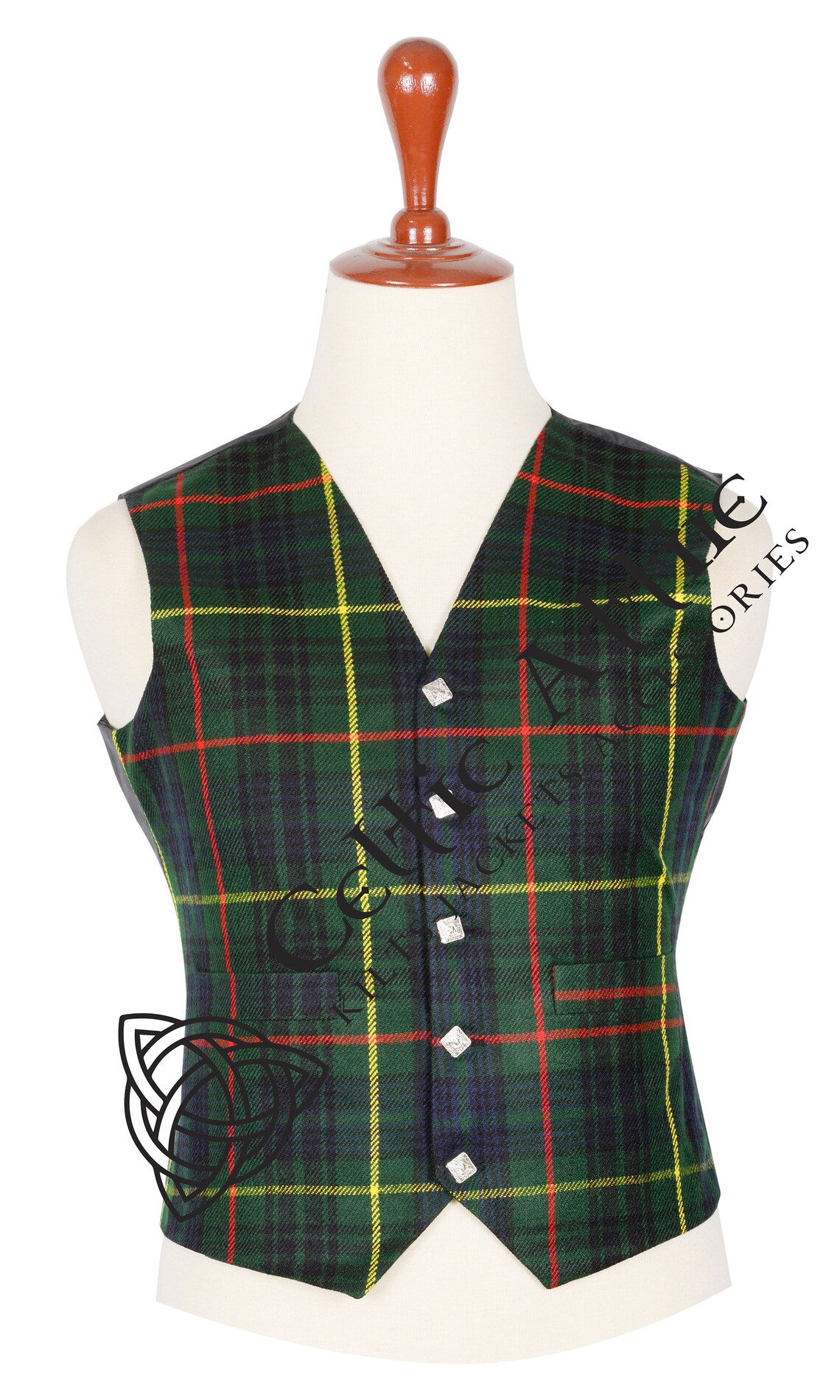 Scottish 5 Buttons Tartan Waistcoat Kilt Vest Made to | Etsy