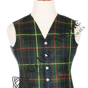 Scottish 5 Buttons Tartan Waistcoat | Kilt Vest | Made to Order ...
