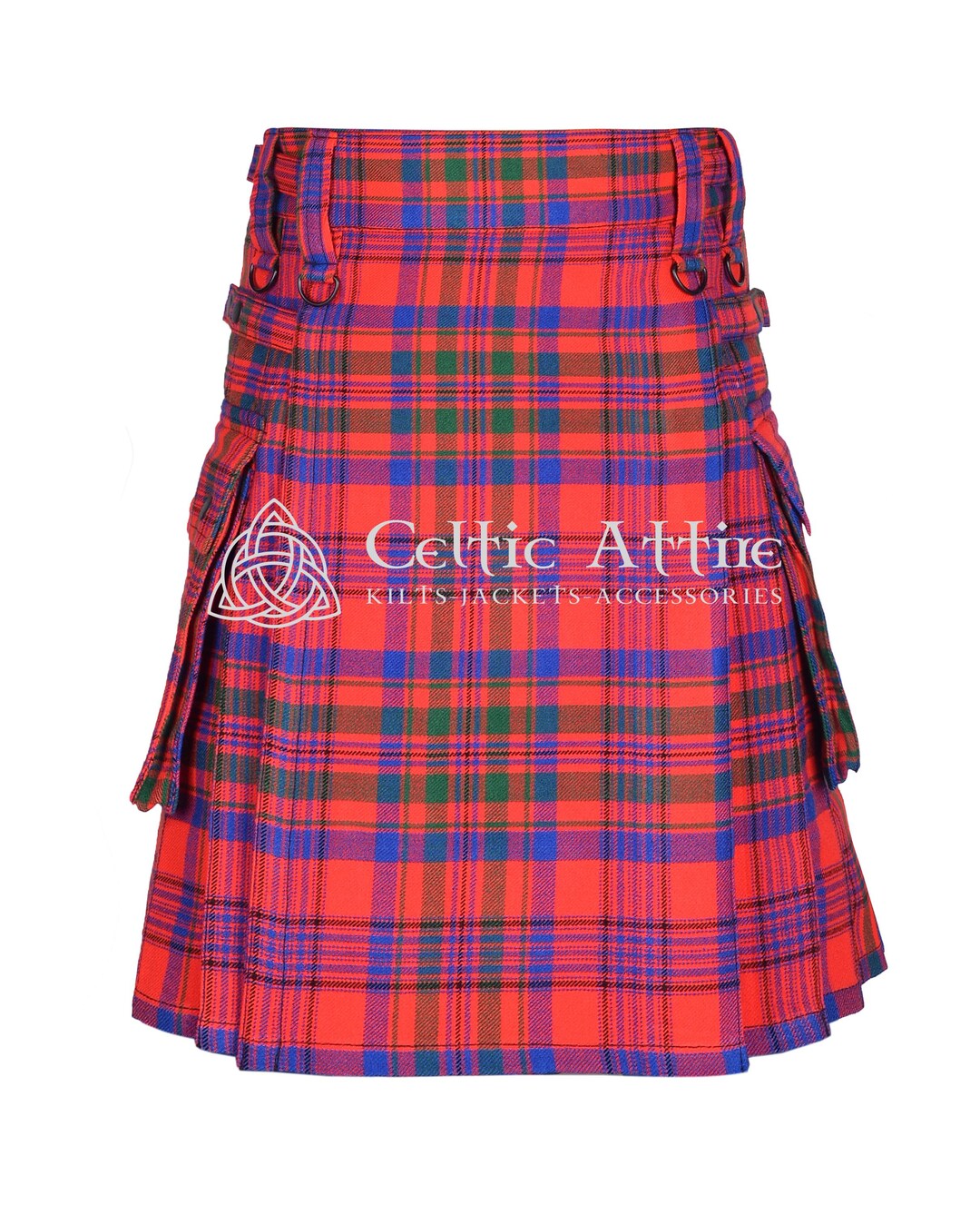 Murray of Tulloch Tartan Utility Kilt - Scottish Highlander 16 Oz ...