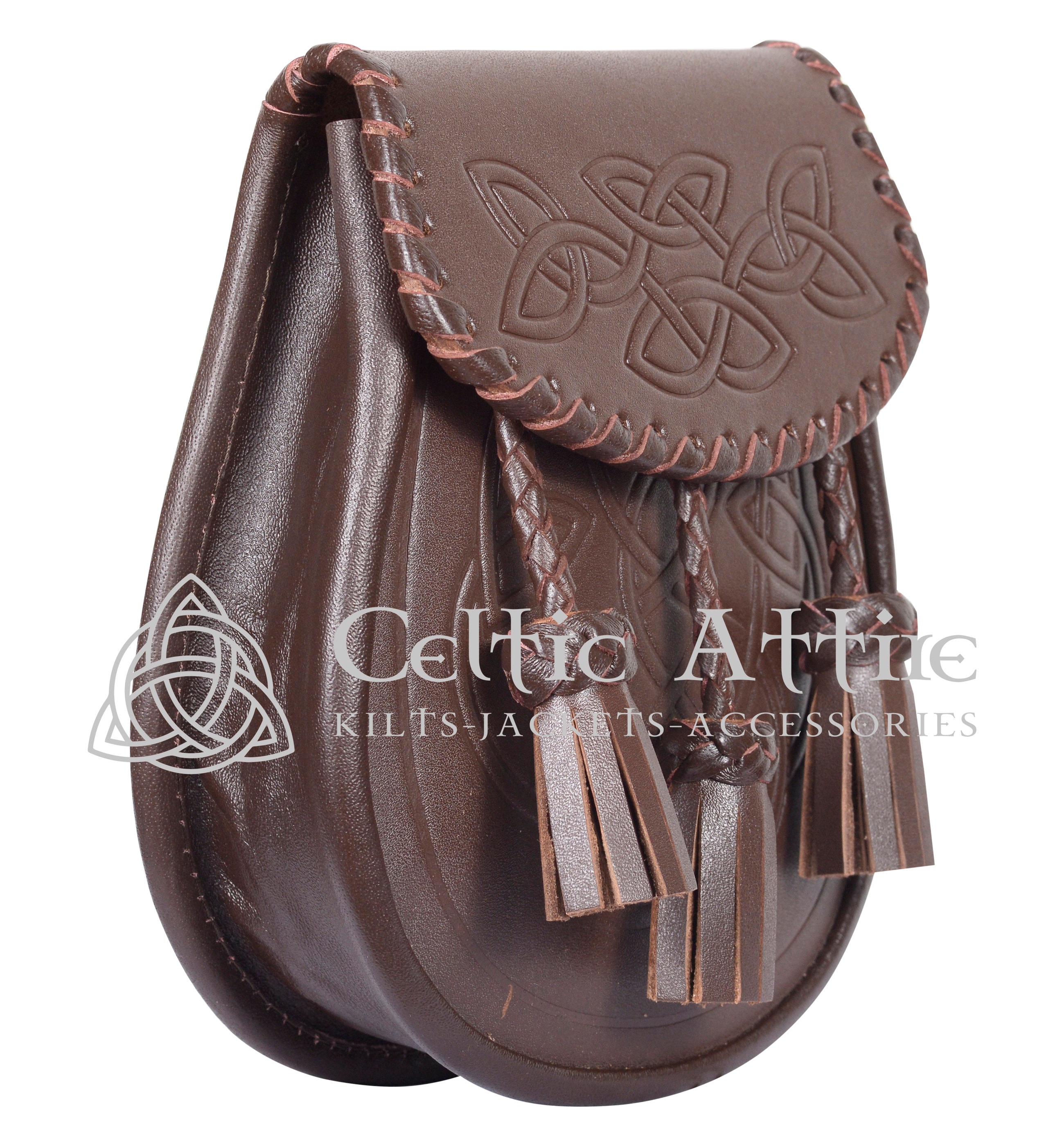 Premium Handmade Brown Leather Scottish Kilt Sporran - Etsy