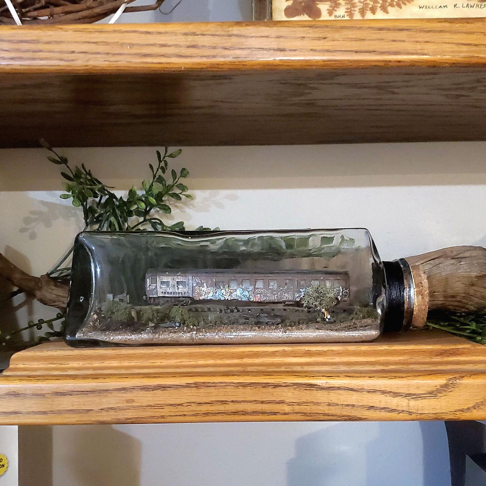 Derelict Passenger Car in a Bottle With Display Stand N Scale - Etsy