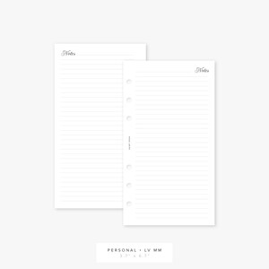 Classic Notes PRINTED Planner Inserts & Agenda Refill | Etsy