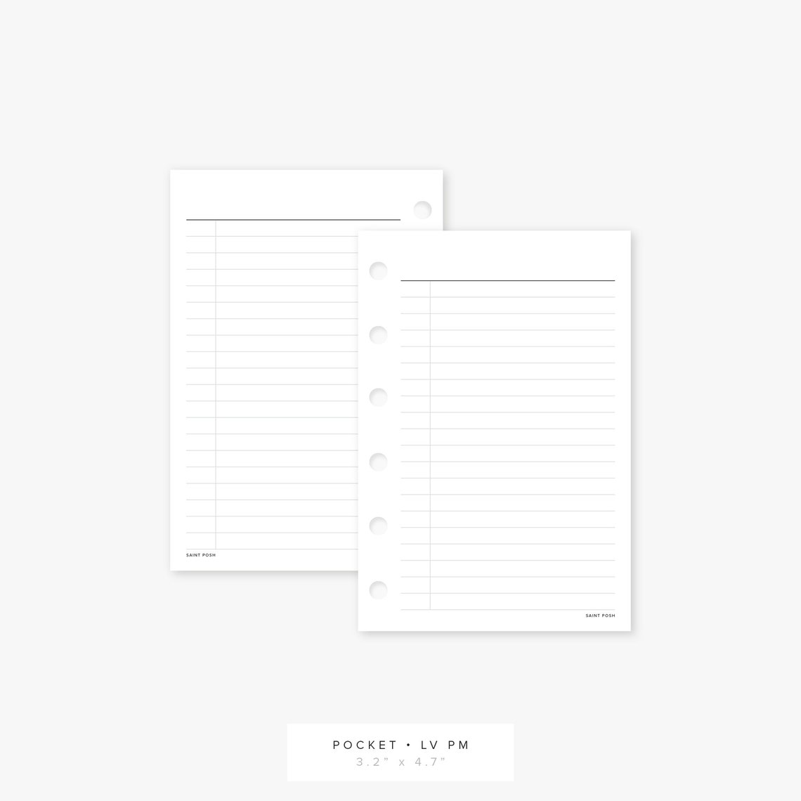 Lined Notes PRINTED Planner Inserts & Agenda Refill | Etsy