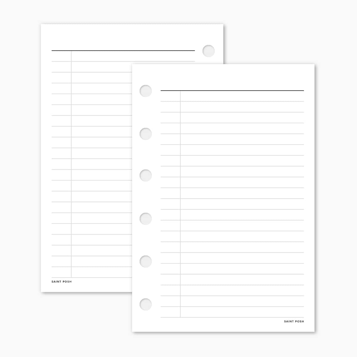 Lined Notes PRINTED Planner Inserts & Agenda Refill | Etsy