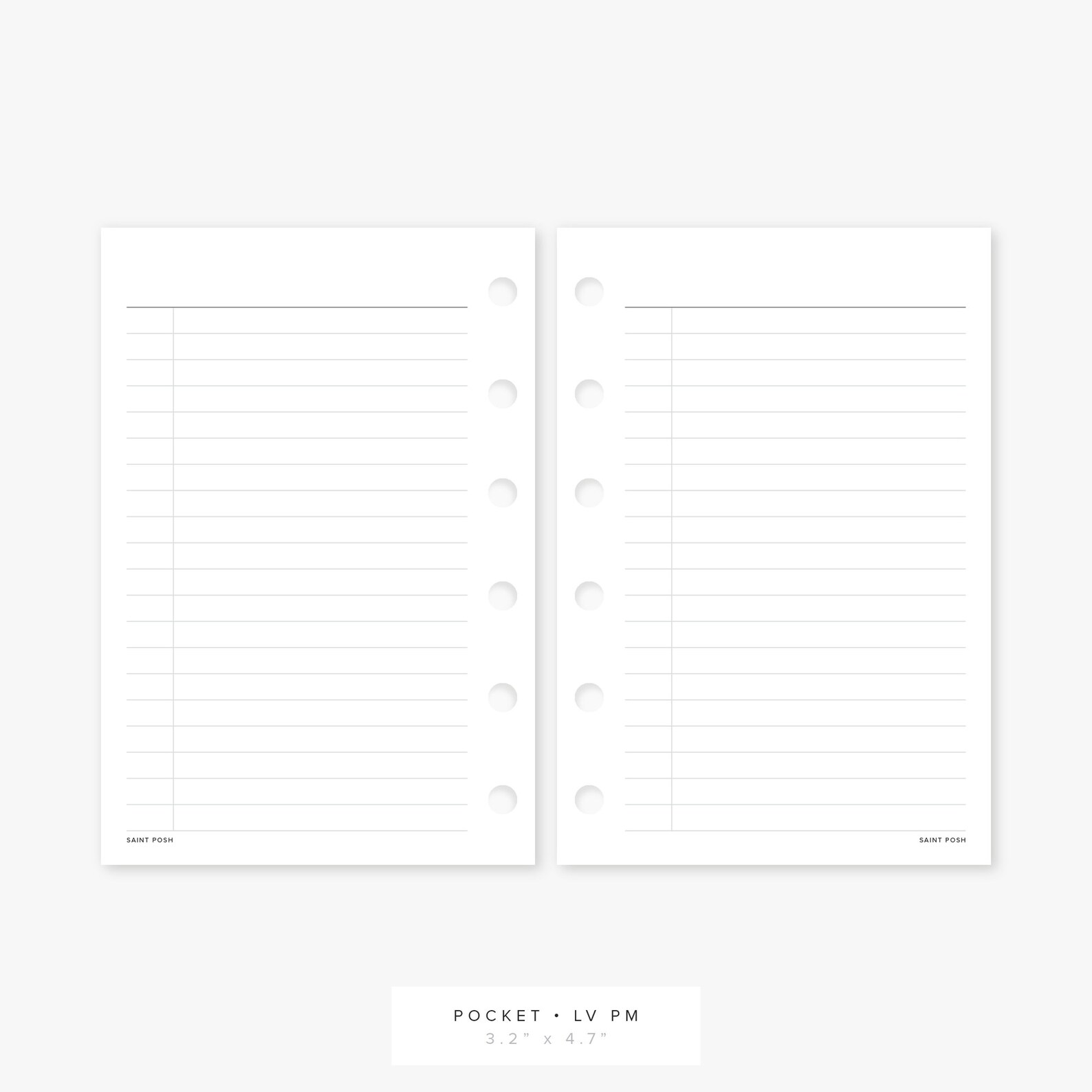 Lined Notes PRINTED Planner Inserts & Agenda Refill - Etsy