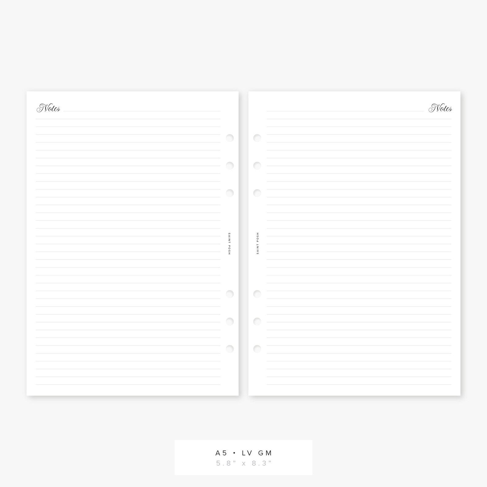 Classic Notes PRINTED Planner Inserts & Agenda Refill - Etsy