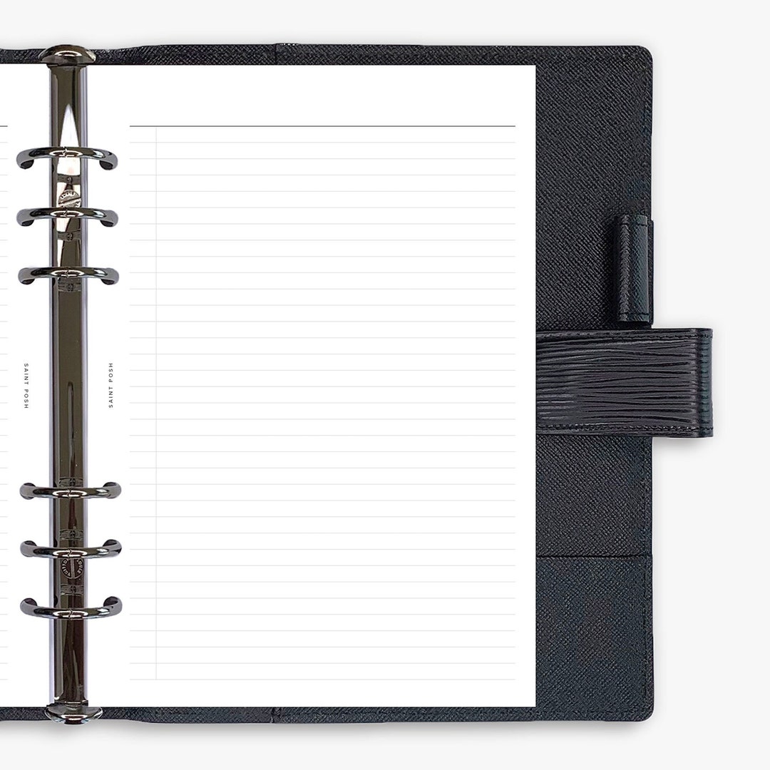 Lined Notes PRINTED Planner Inserts & Agenda Refill Pocket / Personal ...