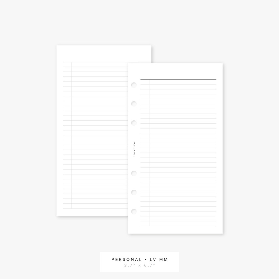 Lined Notes PRINTED Planner Inserts & Agenda Refill | Etsy