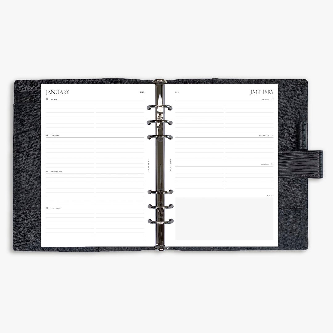2025 Weekly Planner Inserts (horizontal) - PRINTED - Week on Two Pages ...