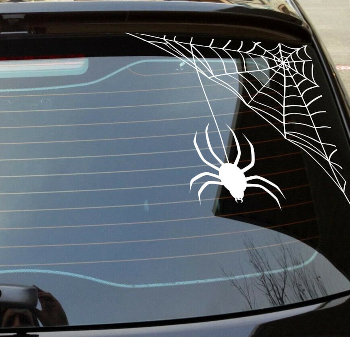 Spider Web Decal Vinyl Cut Sticker for Car or Window Halloween Die ...