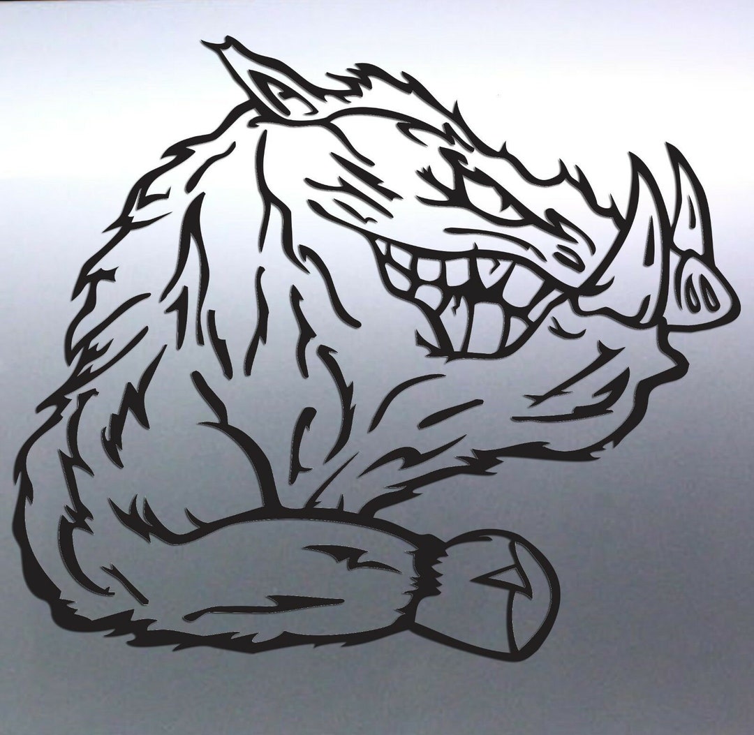 Beast Pig Vinyl Cut Sticker Boar Warthog Large 4X4 Animal Aussie Made ...
