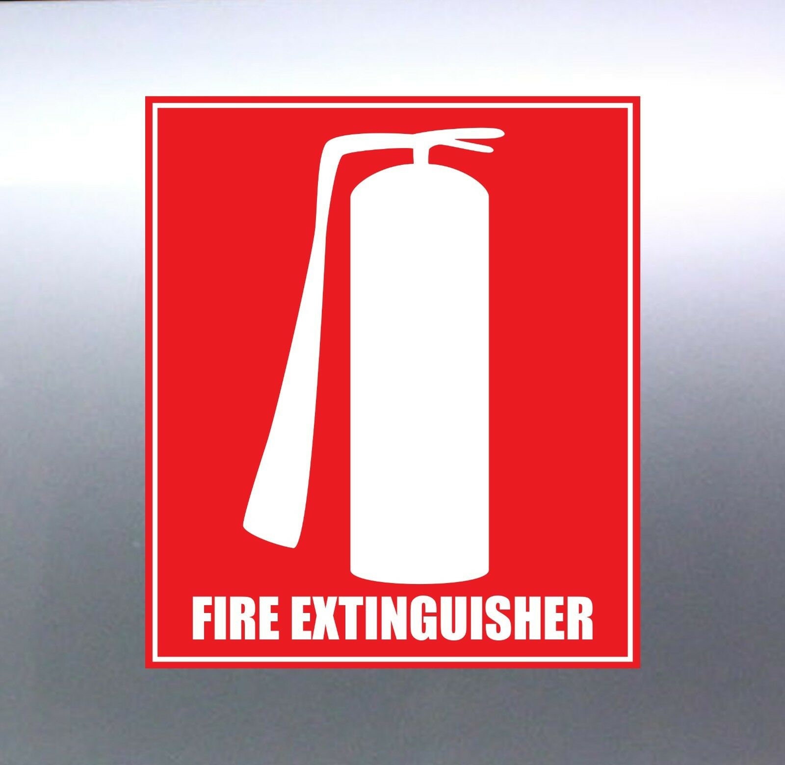 10 X Fire Extinguisher Vinyl Sticker 100 X 120 Mm Car Truck Window Red ...