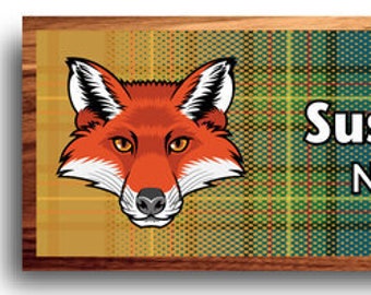 Tartan Fox Plate - Etsy