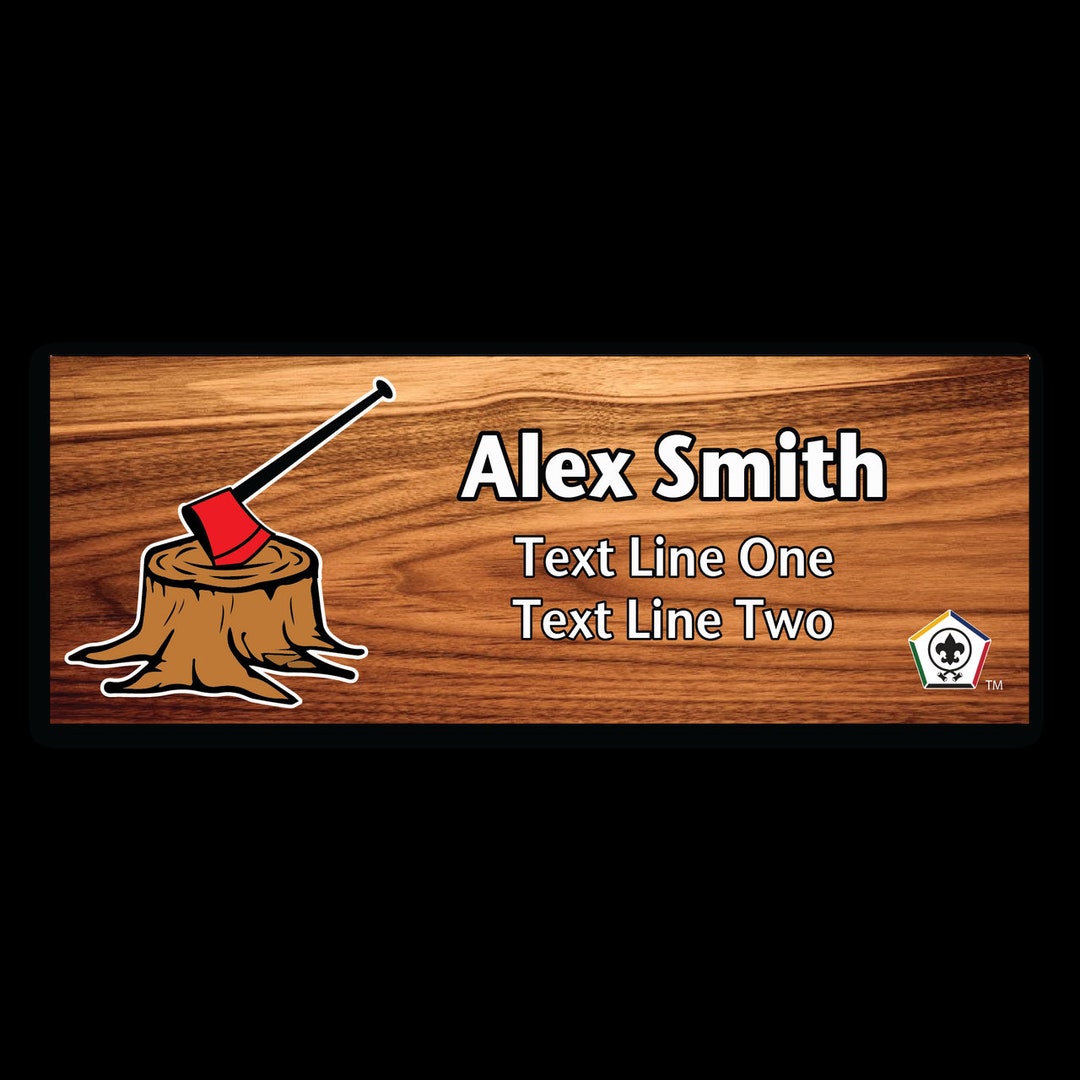 Wood Badge Axe Name Tag Red Axe - Etsy